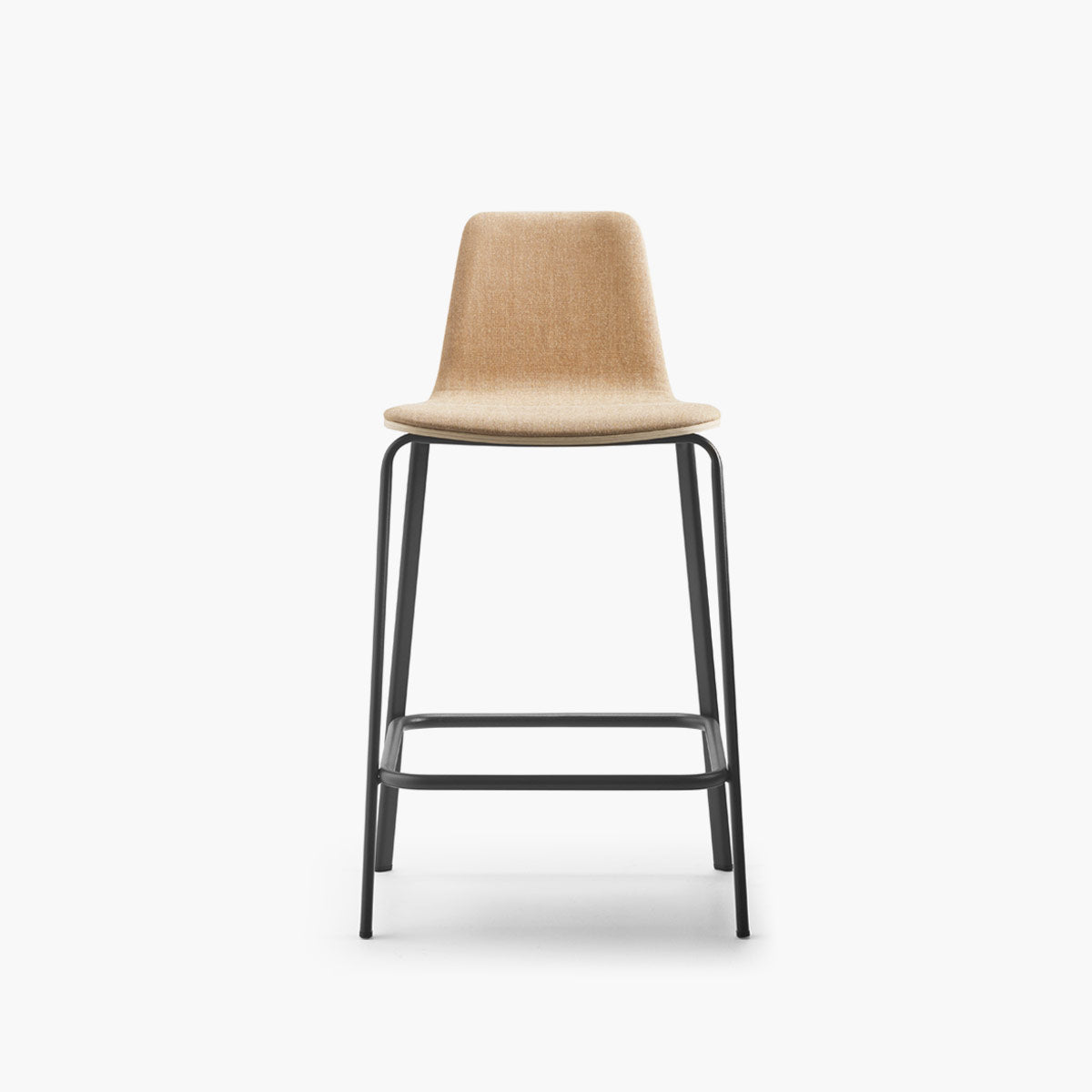 Atal low stool with upholstered shell I ALKI – Alki Fr